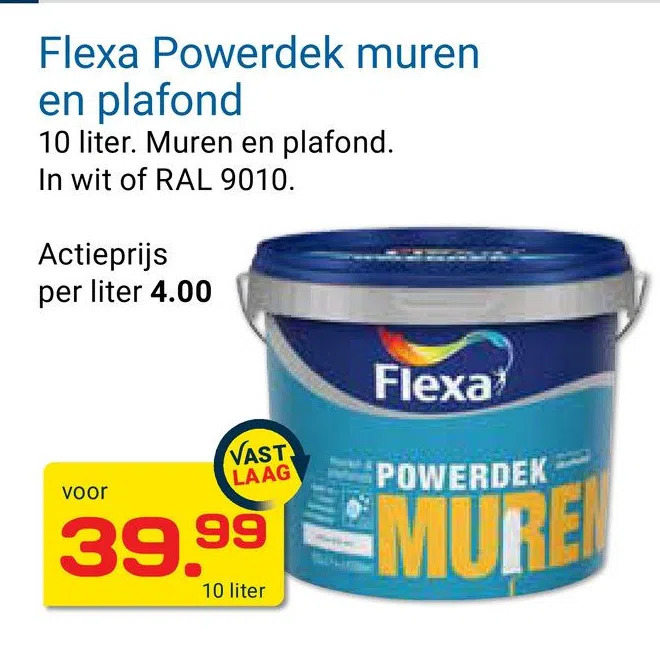 Flexa powerdek muren en plafond aanbieding bij Kluswijs