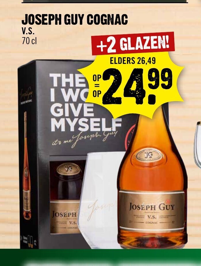 Joseph Guy Cognac V.S. 70 cl aanbieding bij Dirck 3