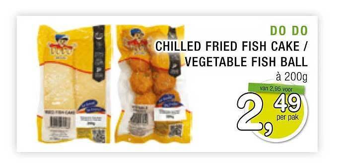 Do do chilled fired fish cake - vegetable fish ball aanbieding bij ...