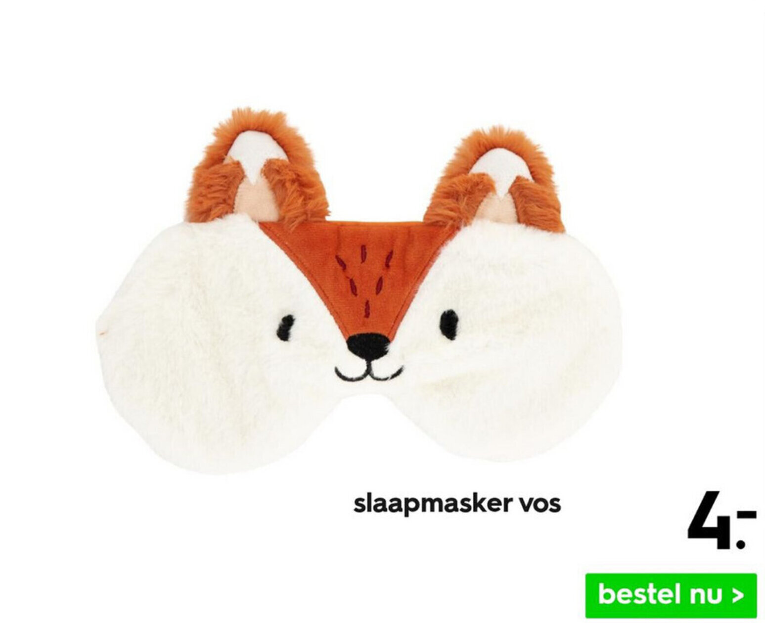 Slaapmasker vos aanbieding bij HEMA