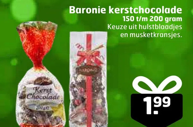 Baronie kerstchocolade aanbieding bij Trekpleister