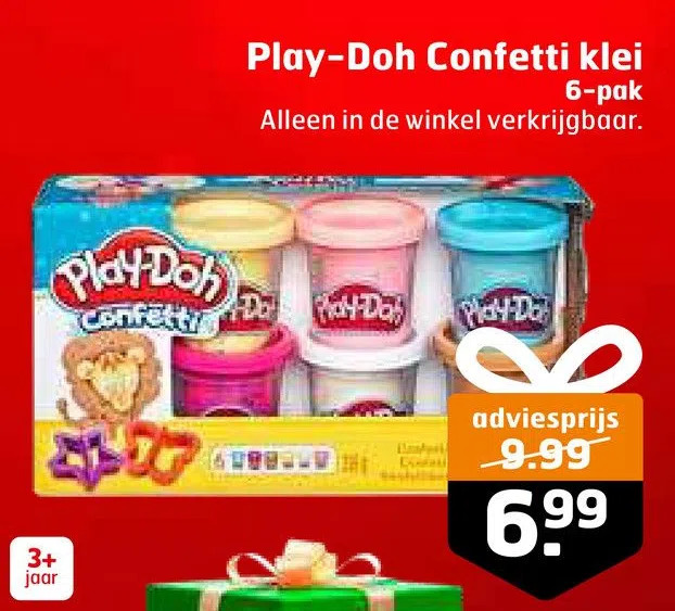 Play-doh confetti klei aanbieding bij Trekpleister