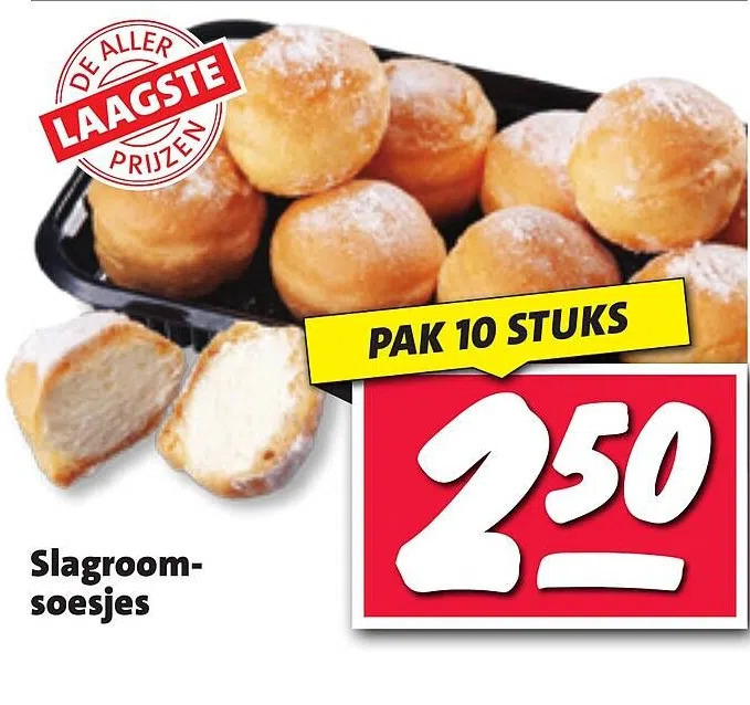 Slagroom soesjes aanbieding bij Nettorama
