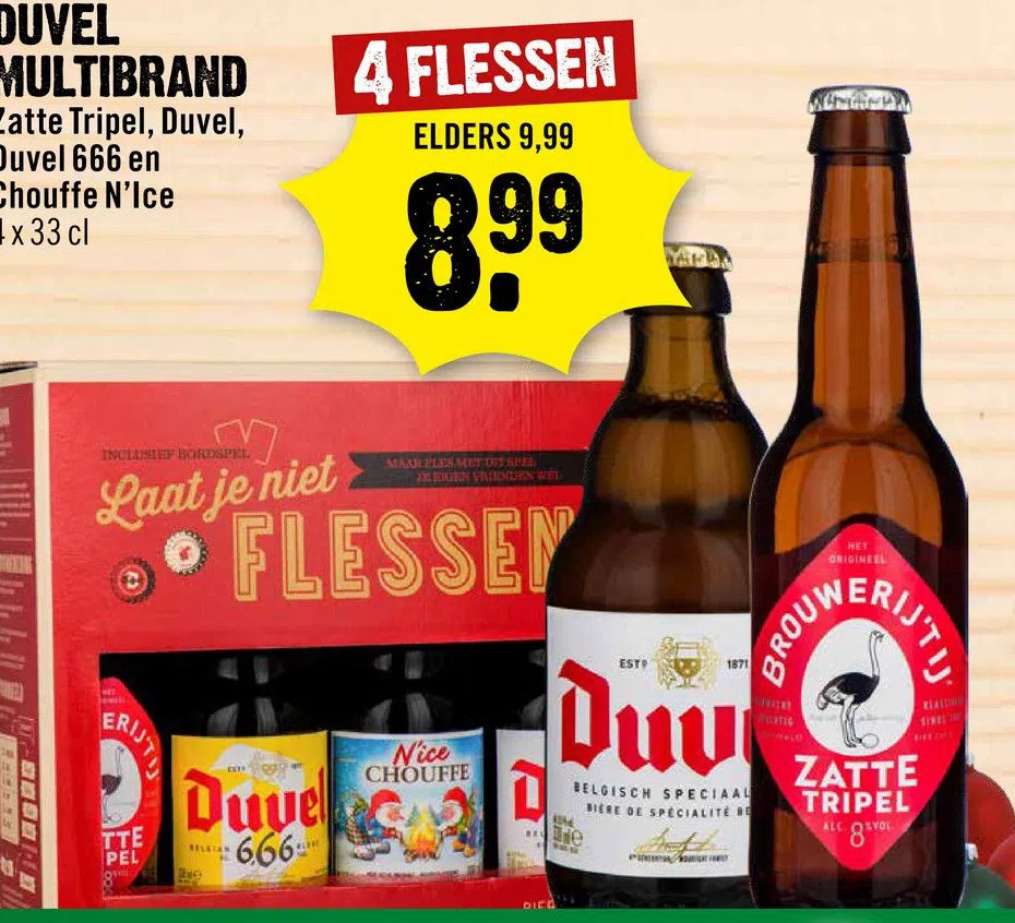 Duvel multibrand 4 x 33 cl aanbieding bij Dirck 3