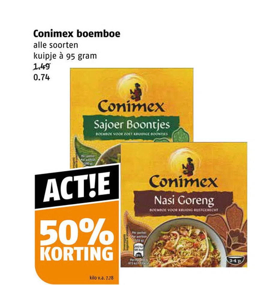 Conimex boemboe aanbieding bij Poiesz
