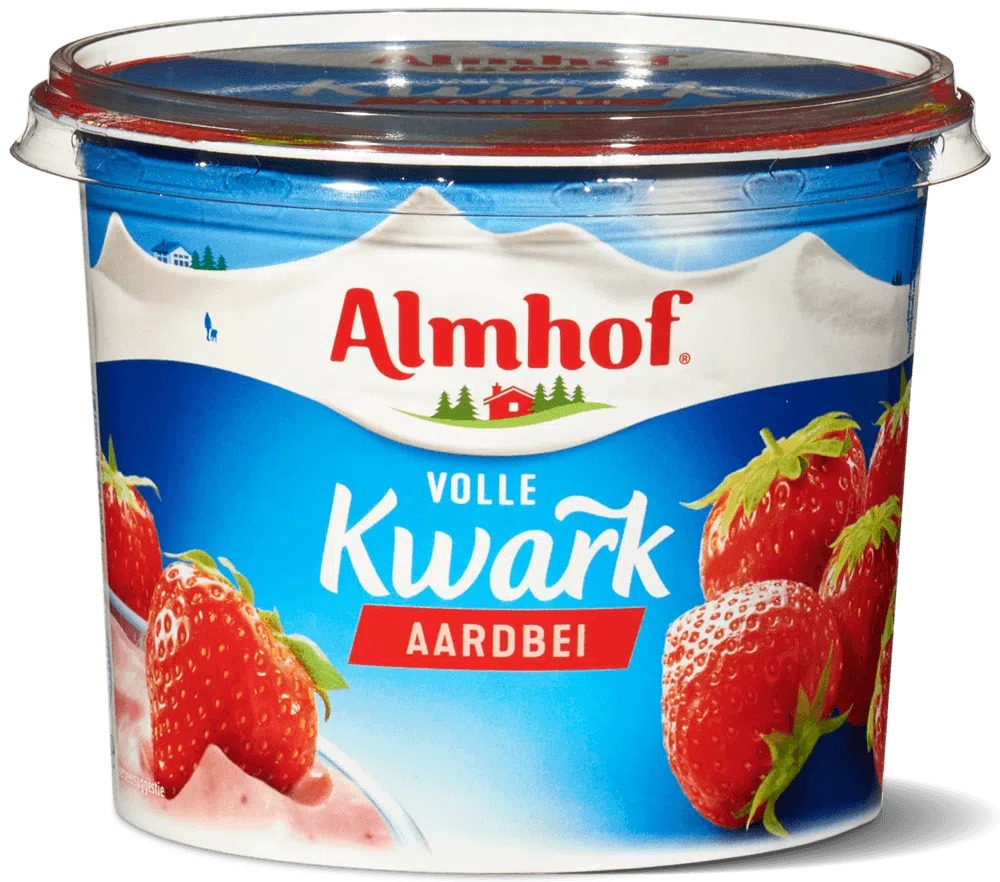 Almhof volle kwark aardbei aanbieding bij Picnic