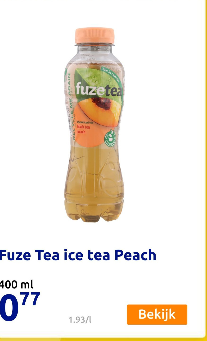 Fuze Tea ice tea Peach aanbieding bij Action