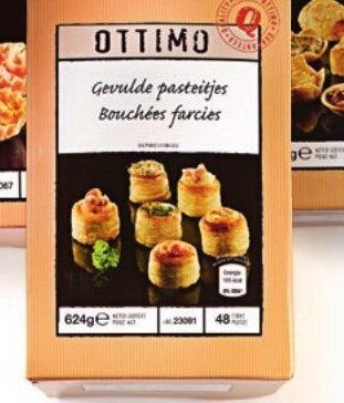 Ottimo Hapjes Gevulde pasteitjes 48 stuks aanbieding bij Sligro