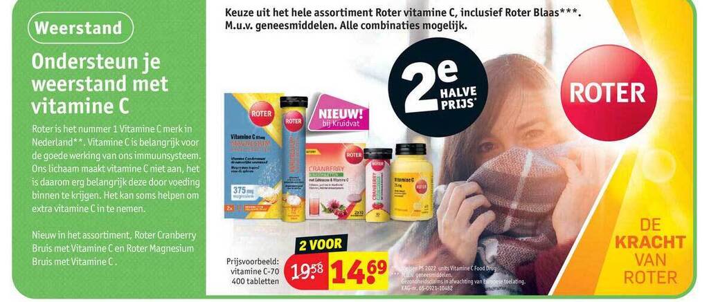 Roter vitamine c-70 400 tabletten aanbieding bij Kruidvat