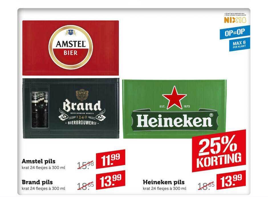 Amstel pils, brand pils, heineken pils aanbieding bij CoopCompact