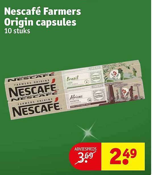 Nescafé farmers origin capsules aanbieding bij Kruidvat