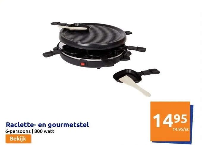 Raclette- en gourmetstel aanbieding bij Action
