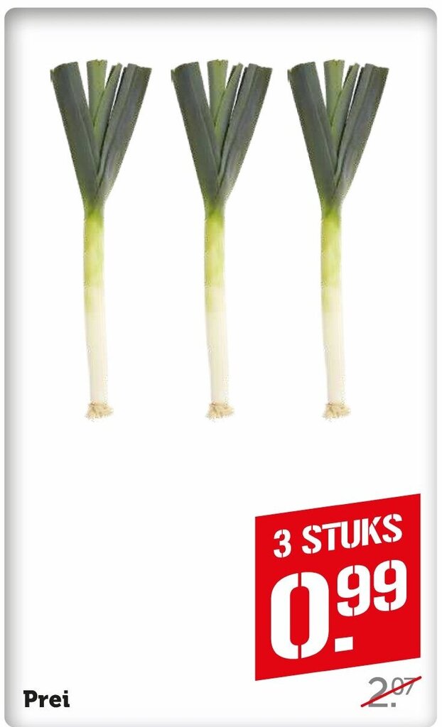 Prei 3 stuks aanbieding bij Coop