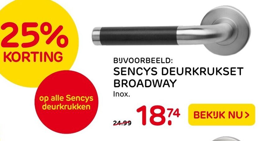 Sencys Deurkrukset Broadway aanbieding bij Praxis