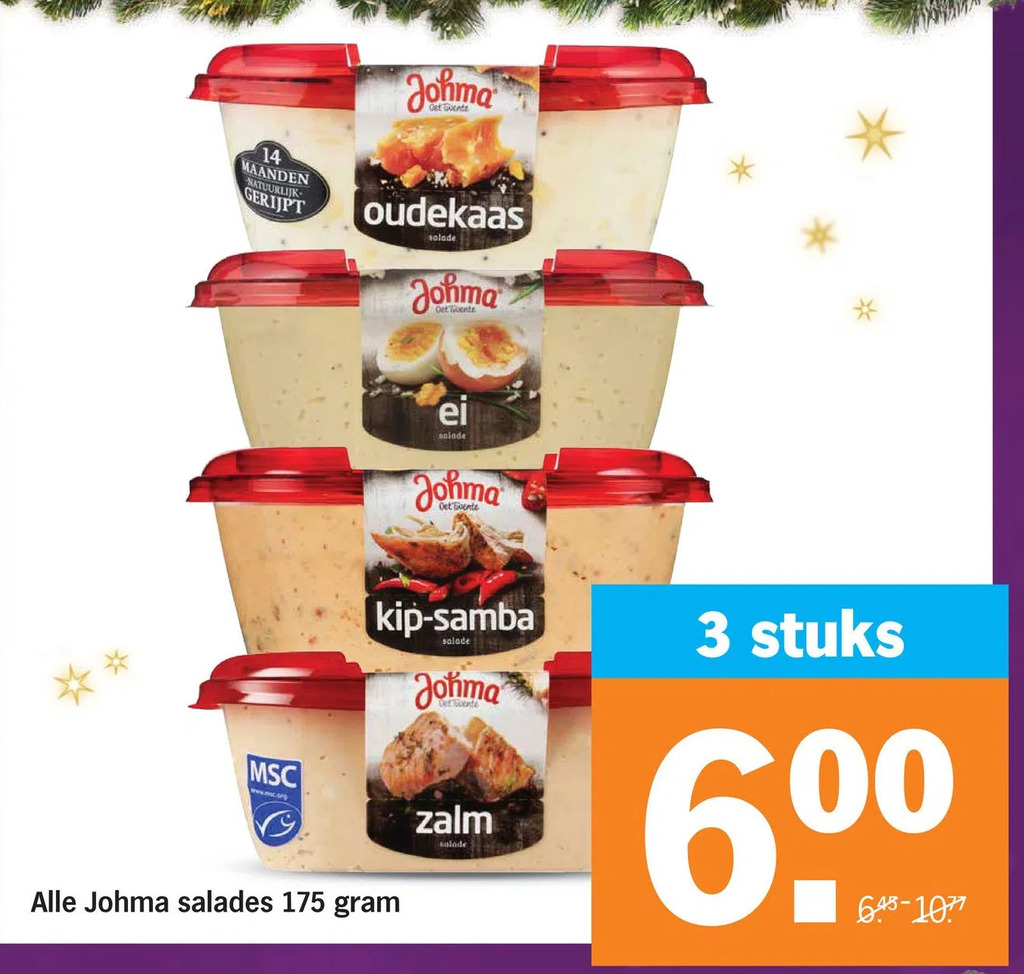 Alle johma salades 175 gram aanbieding bij Albert Heijn