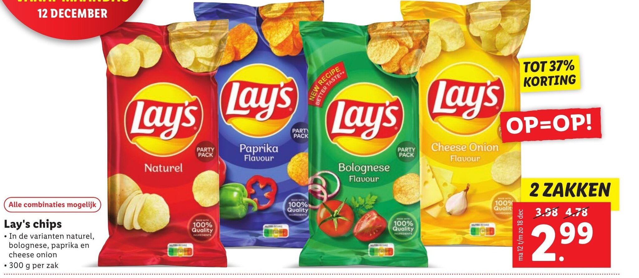 Lay's chips 300g aanbieding bij Lidl
