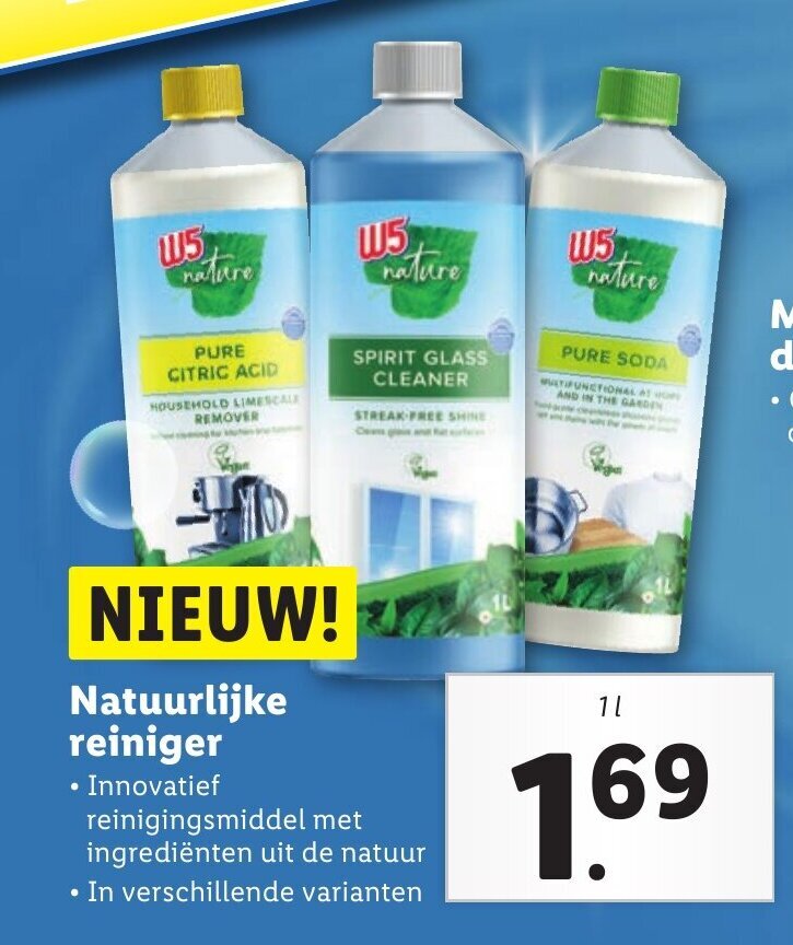 Natuurlijke reiniger 1L aanbieding bij Lidl