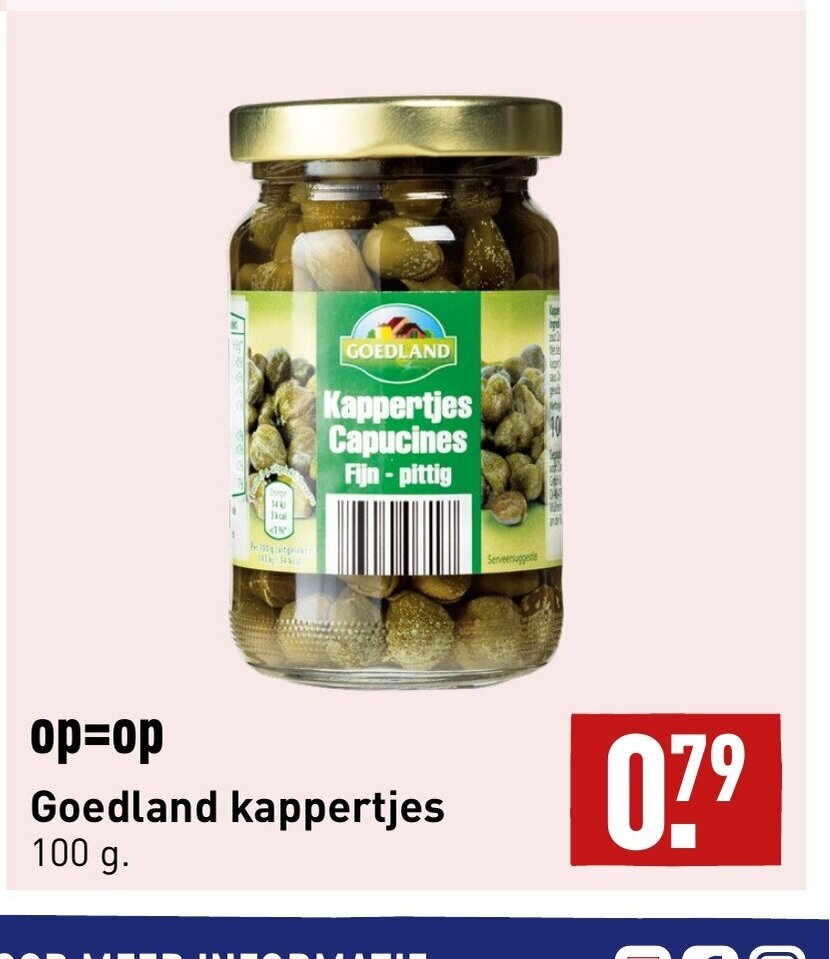 Goedland kappertjes 100g aanbieding bij ALDI