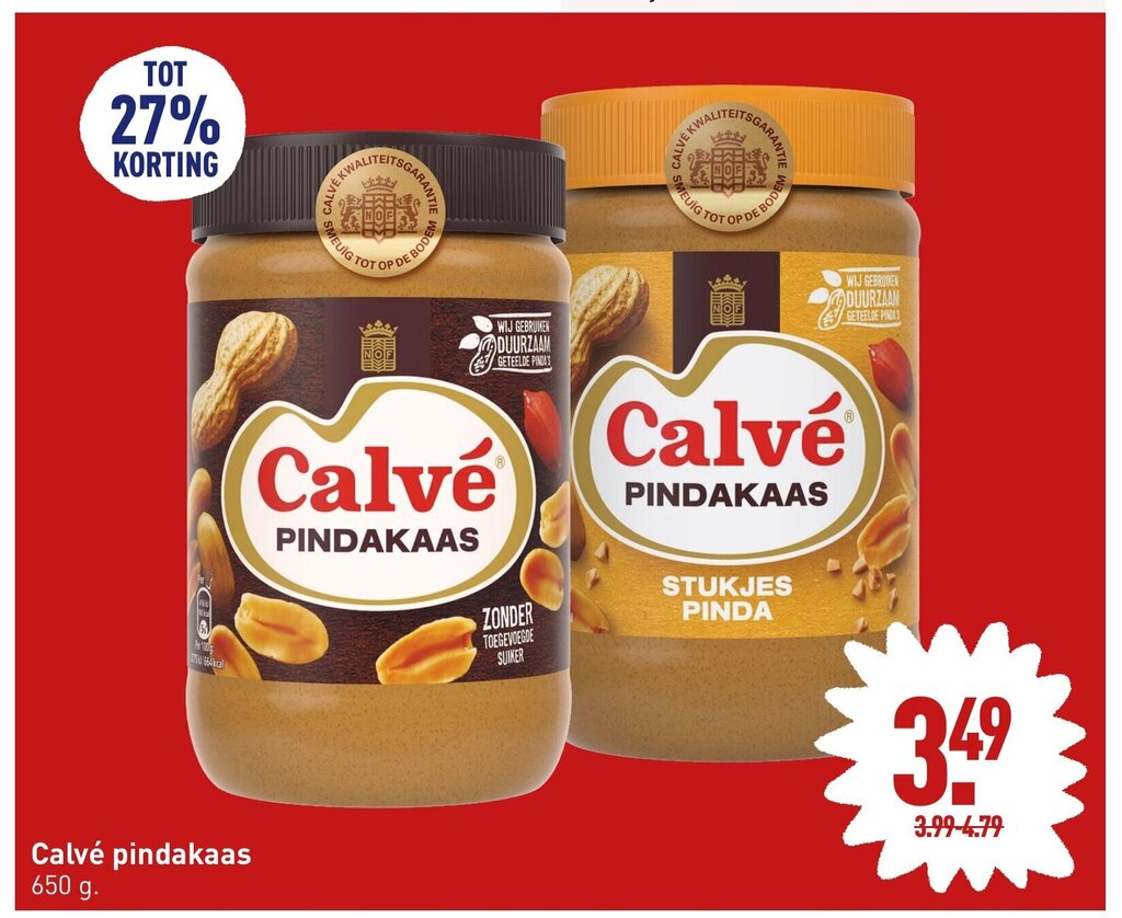 Calve pindakaas 650g aanbieding bij ALDI