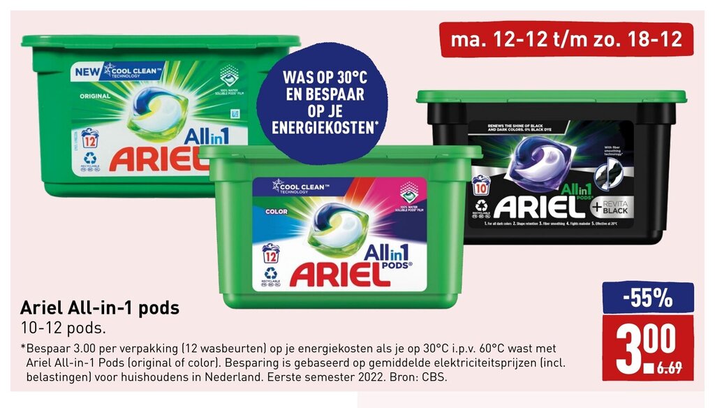 Ariel all-in-1 pods aanbieding bij ALDI
