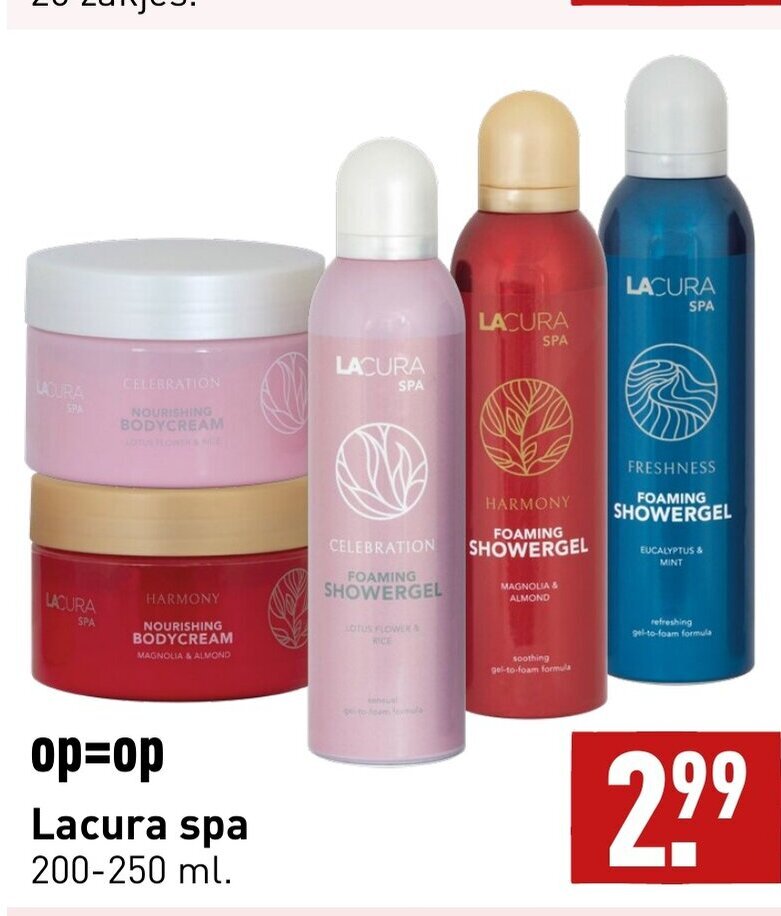 Lacura spa 200-250ml aanbieding bij ALDI