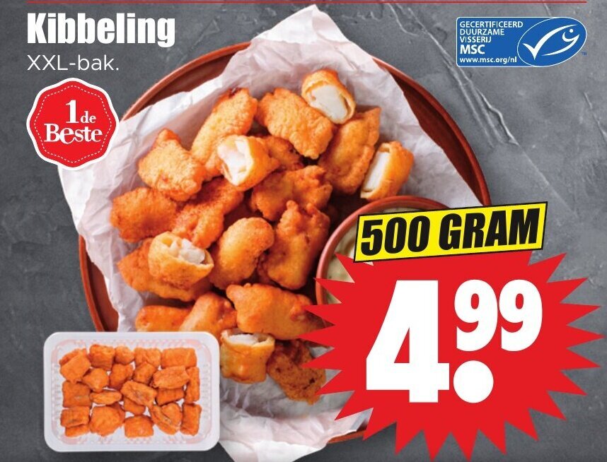 Kibbeling 500g aanbieding bij Dirk