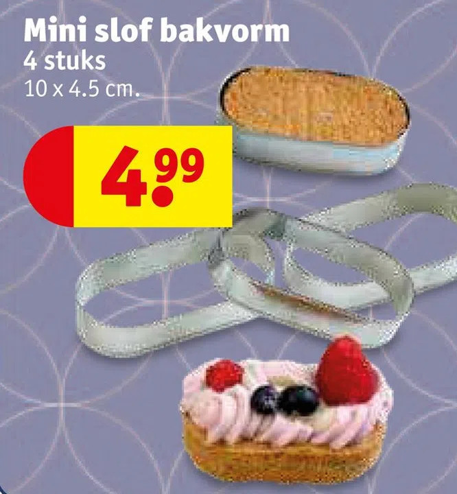 Mini slof bakvorm aanbieding bij Kruidvat
