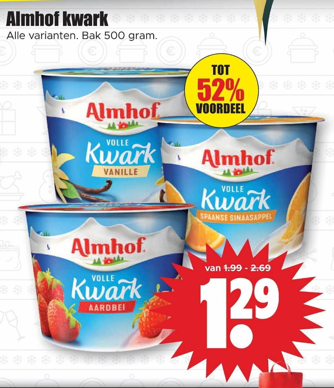 Almhof kwark 500 gram aanbieding bij Dirk