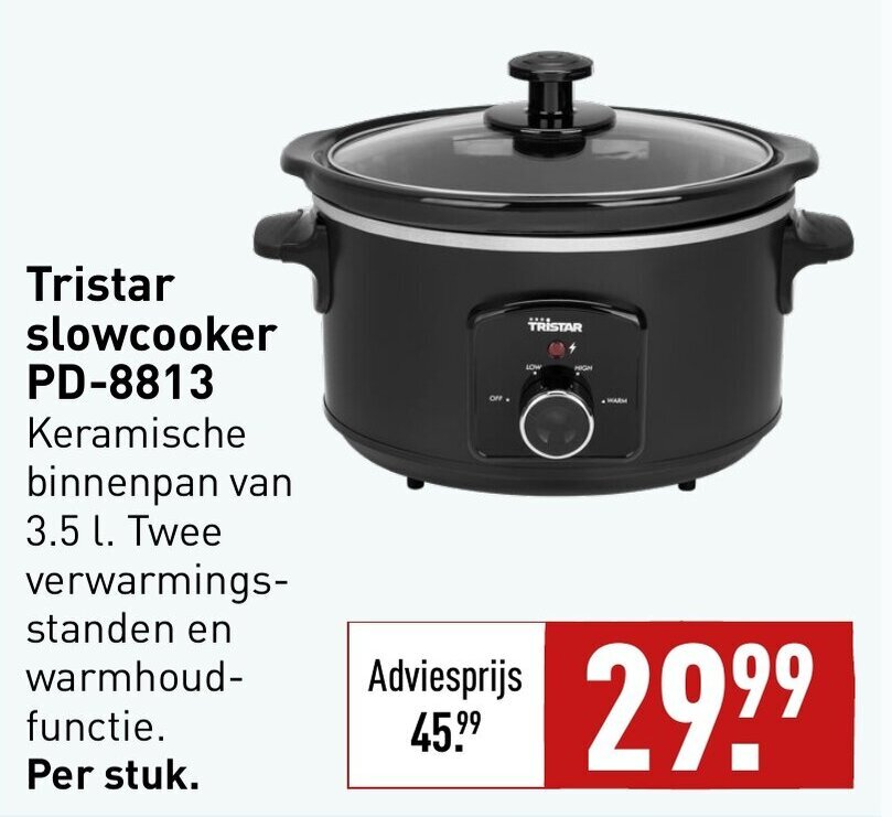 Tristar slowcooker PD-8813 aanbieding bij ALDI