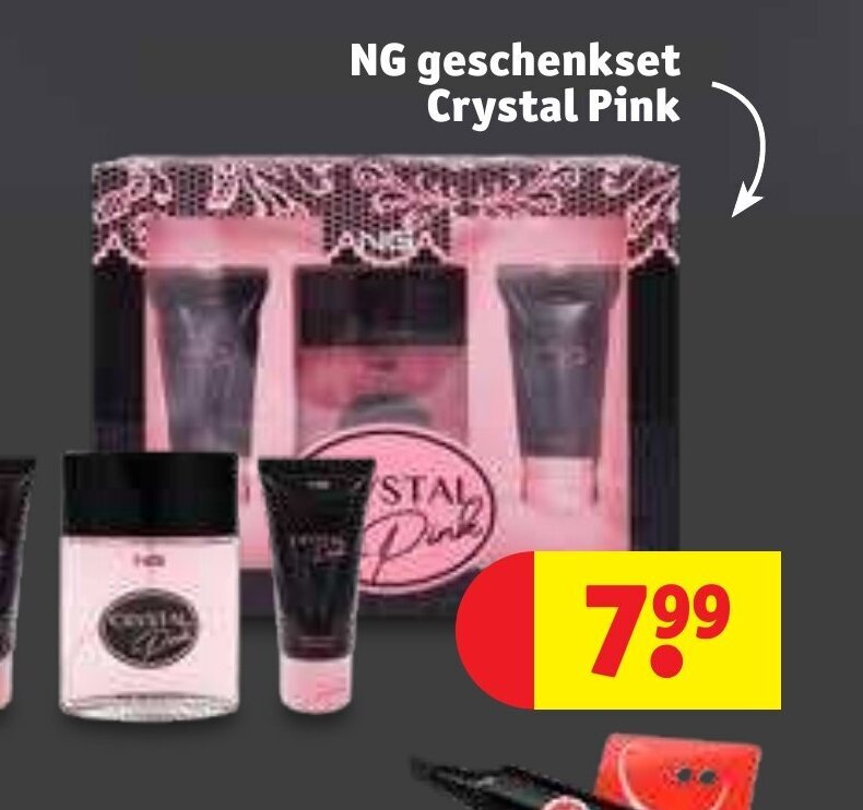 NG geschenkset Crystal Pink aanbieding bij Kruidvat