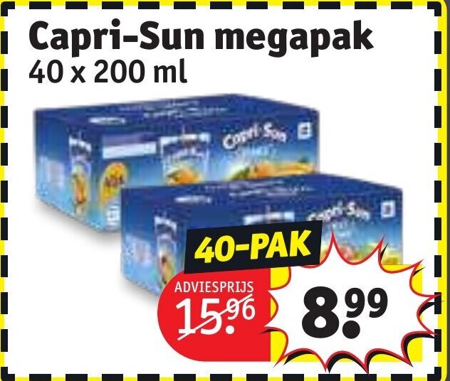 Capri-Sun megapak 40 x 200 ml aanbieding bij Kruidvat