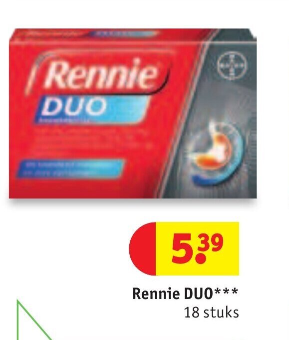 Rennie DUO*** 18 stuks aanbieding bij Kruidvat