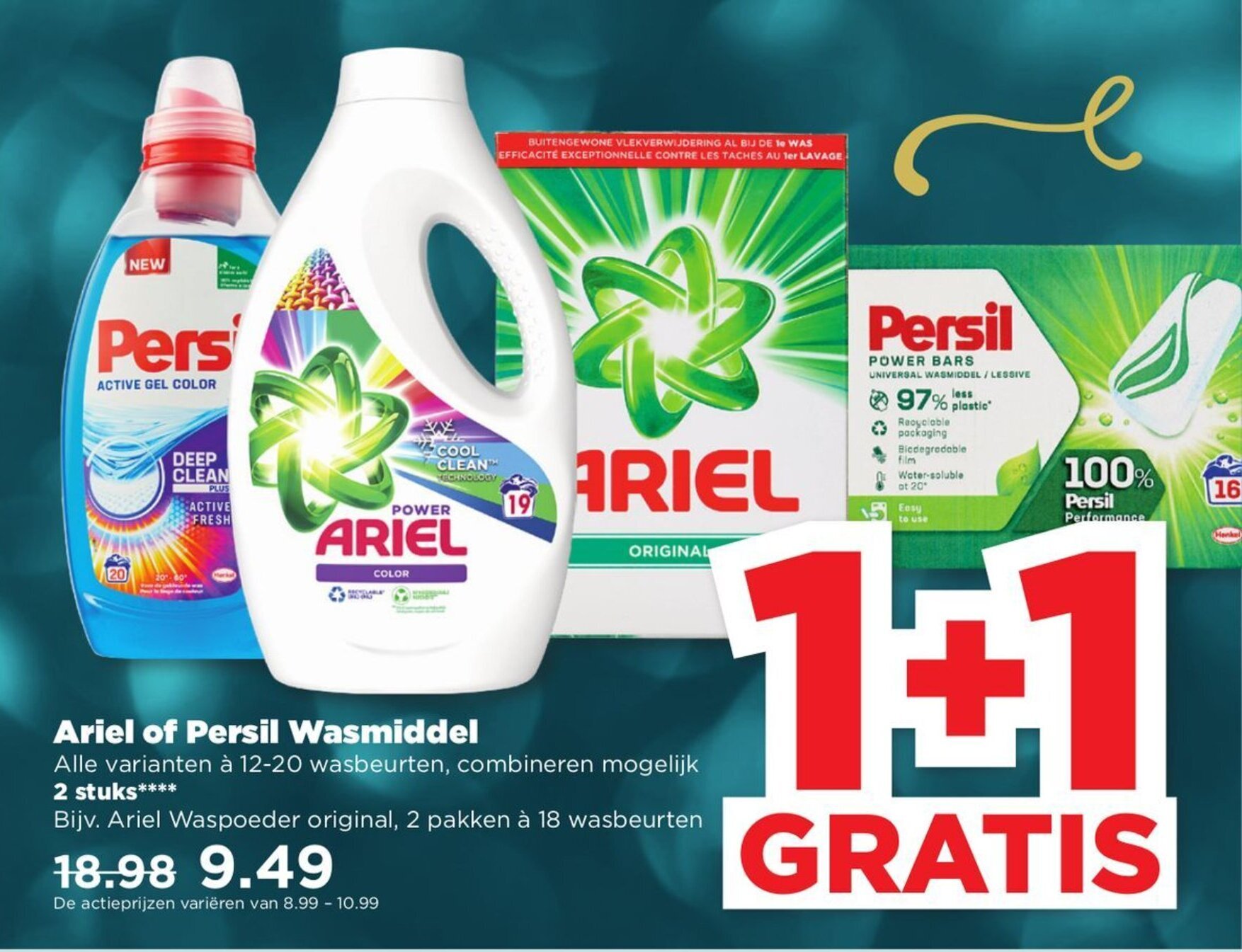 Ariel of Persil Wasmiddel Alle varianten a 12-20 wasbeurten, 2 stuks ...