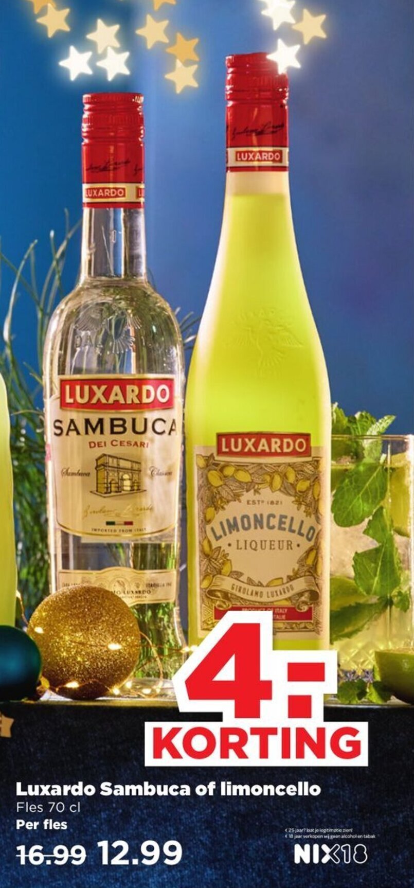 Luxardo Sambuca of Limoncello Fles 70cl Per fles aanbieding bij PLUS