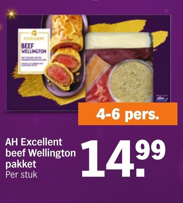AH Excellent Beef Wellington Pakket 4-6Pers aanbieding bij Albert Heijn