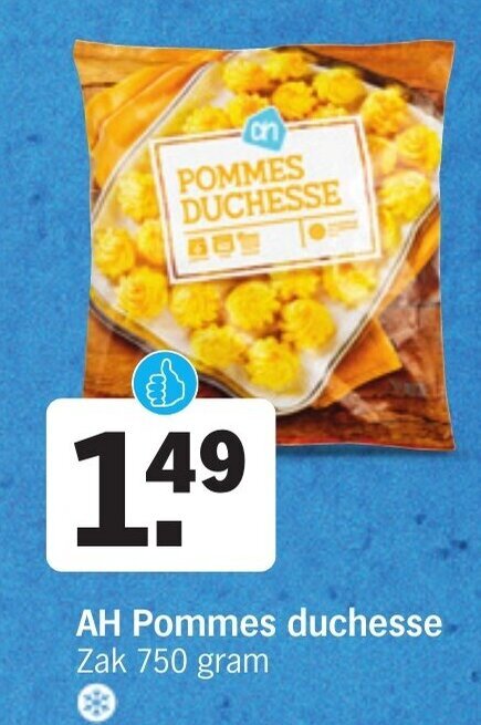 AH Pommes Duchesse Zak 750gram aanbieding bij Albert Heijn