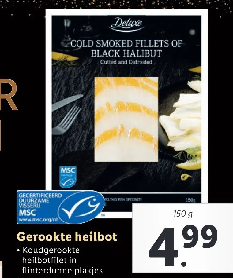 Gerookte heilbot aanbieding bij Lidl