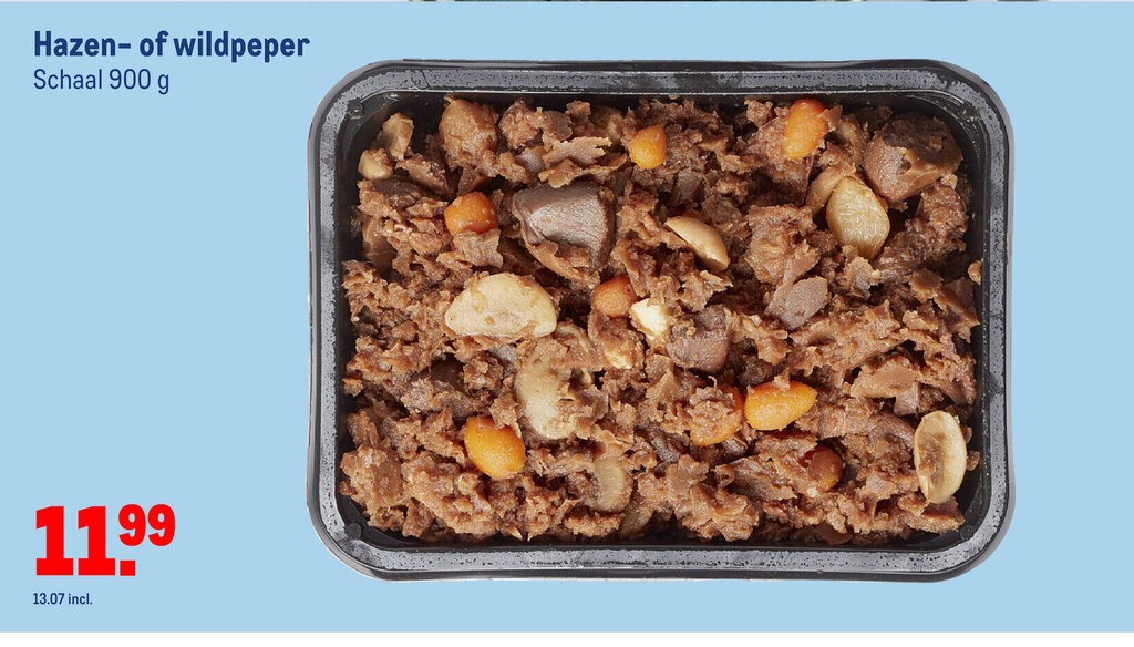 Hazen-of wildpeper 900 gram aanbieding bij Makro