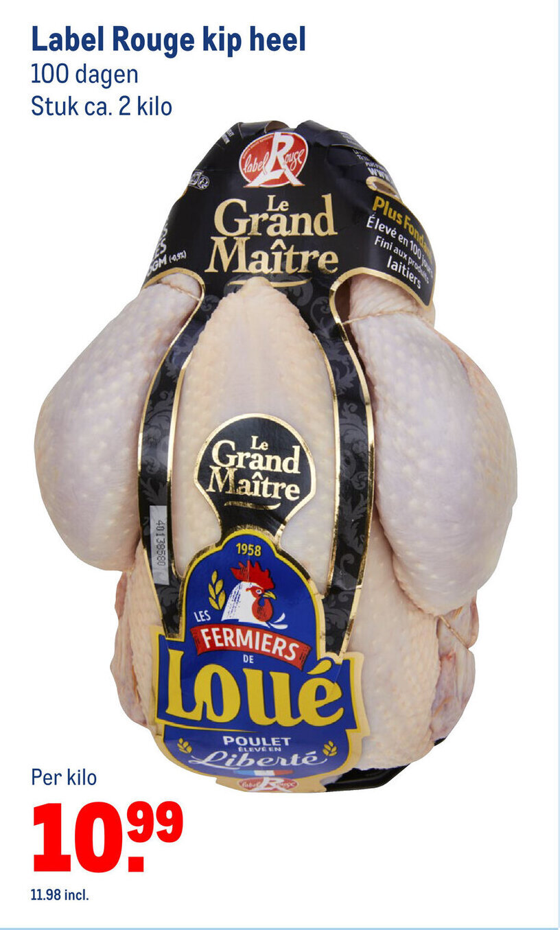Label Rouge kip heel aanbieding bij Makro