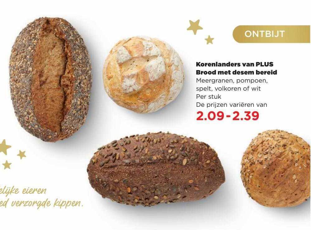Korenlanders van plus brood met desem bereld aanbieding bij PLUS