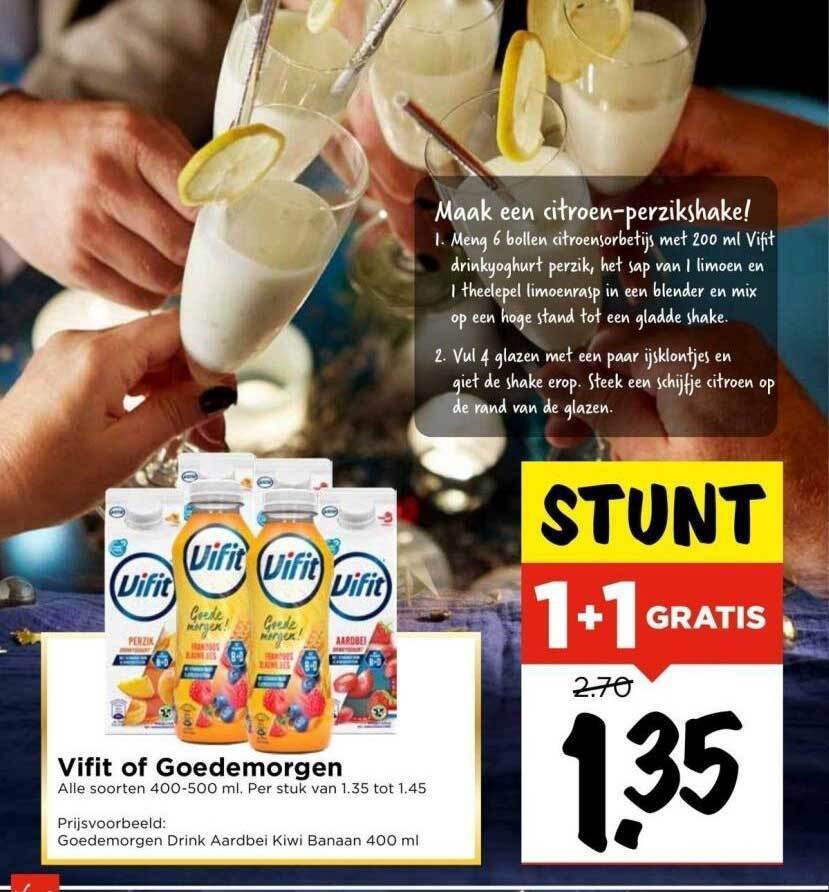 Vifit of goedemorgen aanbieding bij Vomar Voordeelmarkt