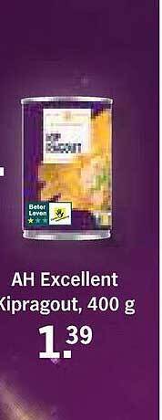 Ah excellent kipragout 400 g aanbieding bij Albert Heijn