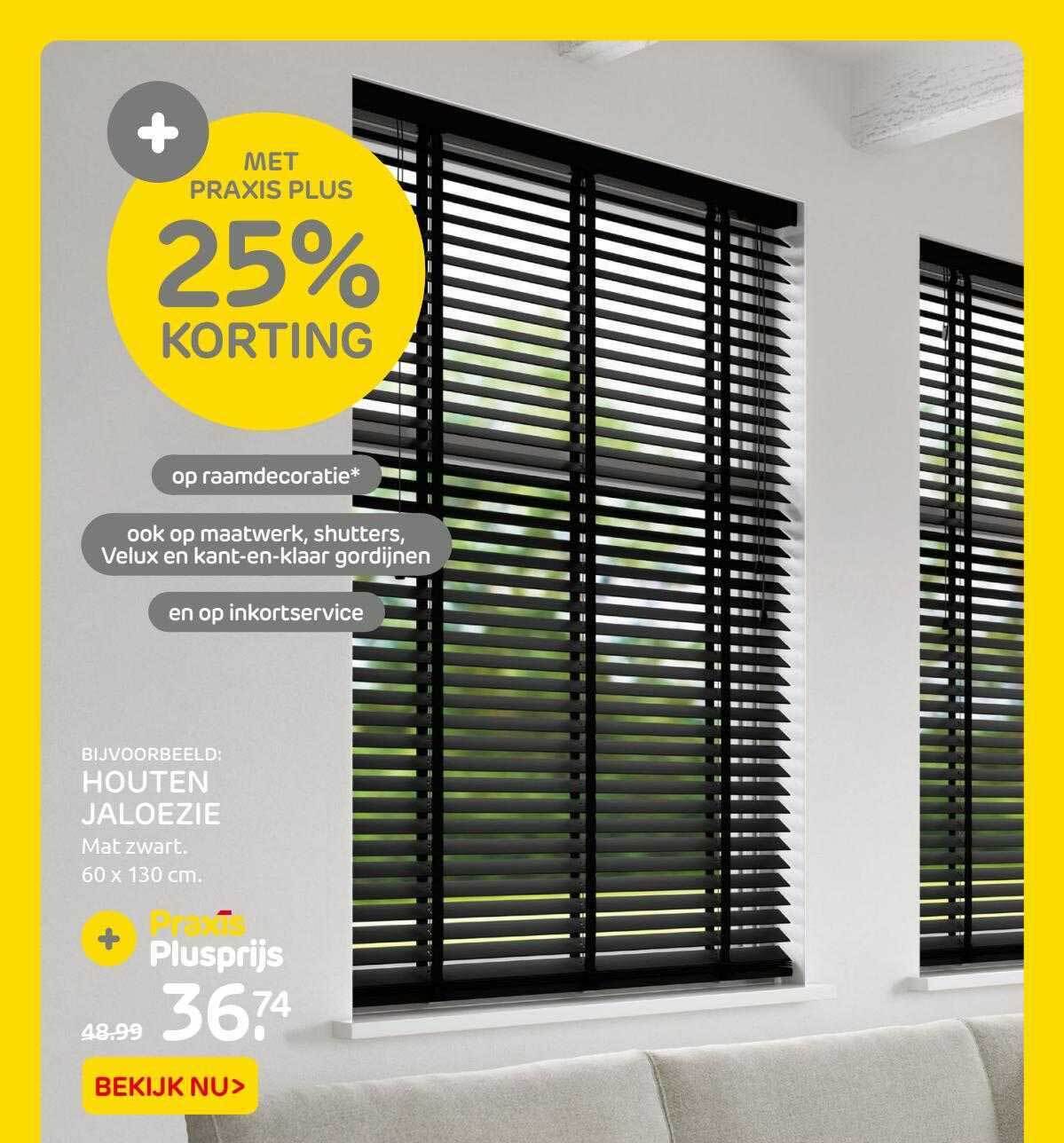Houten jaloezie aanbieding bij Praxis