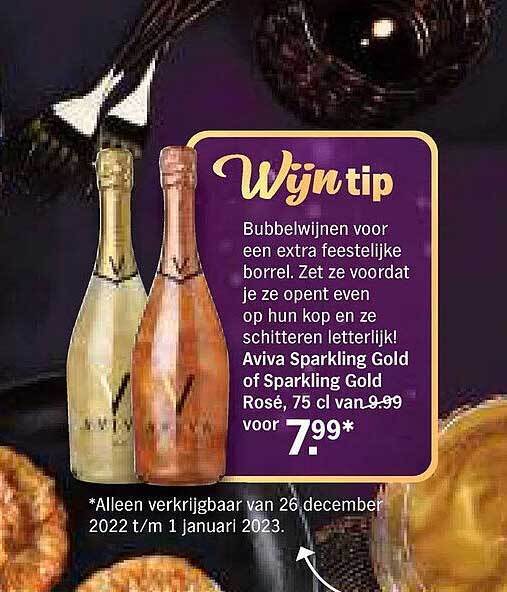 Aviva sparkling gold of sparkling gold rosé 75 cl aanbieding bij Albert Heijn