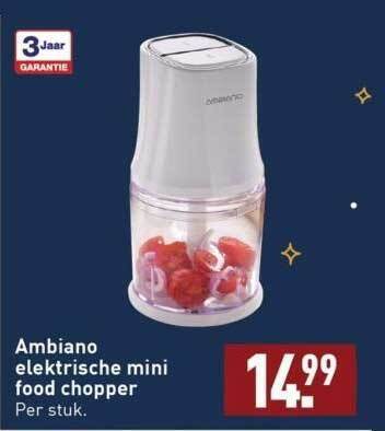 Ambiano elektrische mini food chopper aanbieding bij ALDI