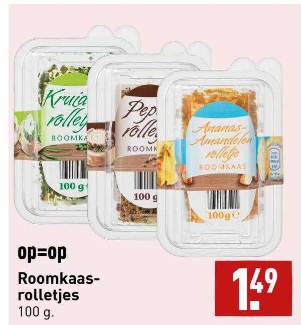 Op=op roomkaas-rolletjes aanbieding bij ALDI