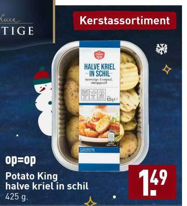 Op=op potato king halve kriel in schil aanbieding bij ALDI