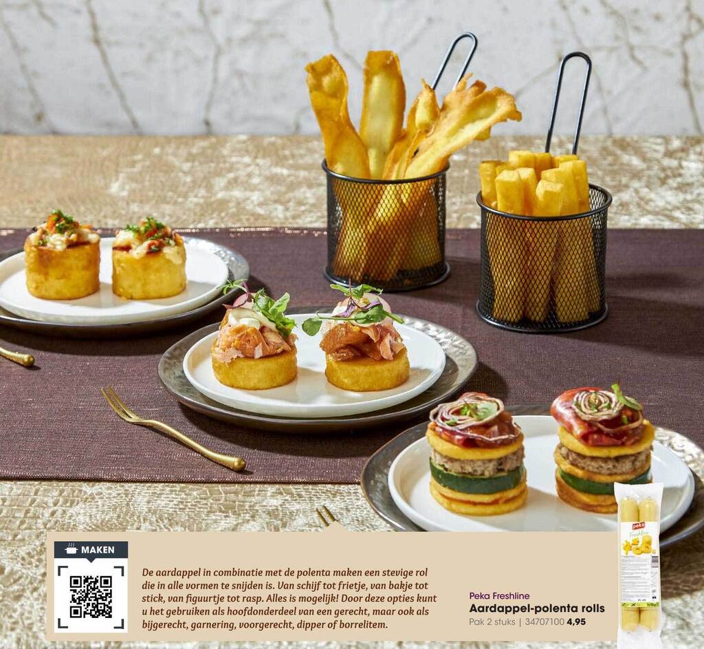 Peka freshline aardappel-polenta rolls aanbieding bij HANOS