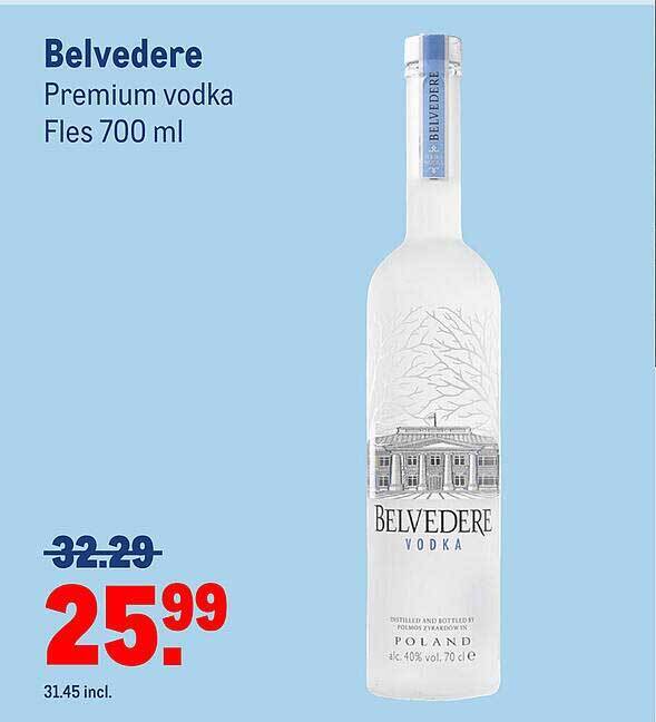 Belvedere premium vodka fles aanbieding bij Makro