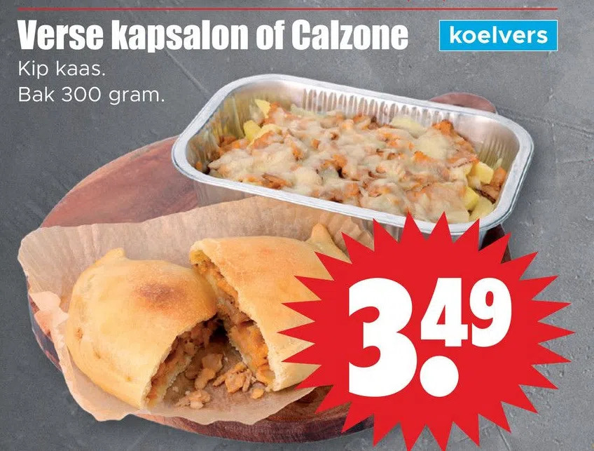 Verse kapsalon of calzone aanbieding bij Dirk